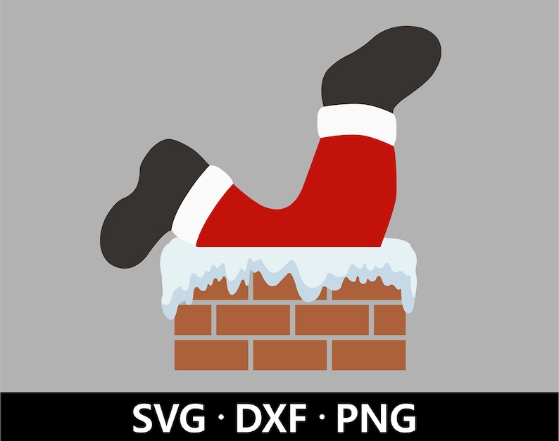 Santa Chimney SVG Stuck Santa Legs SVG Cute Christmas Cut - Etsy Canada