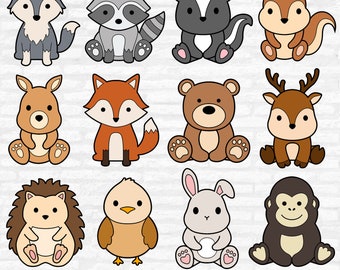 Woodland Animals SVG. PNG. Cut Layered Files. Cricut - Etsy
