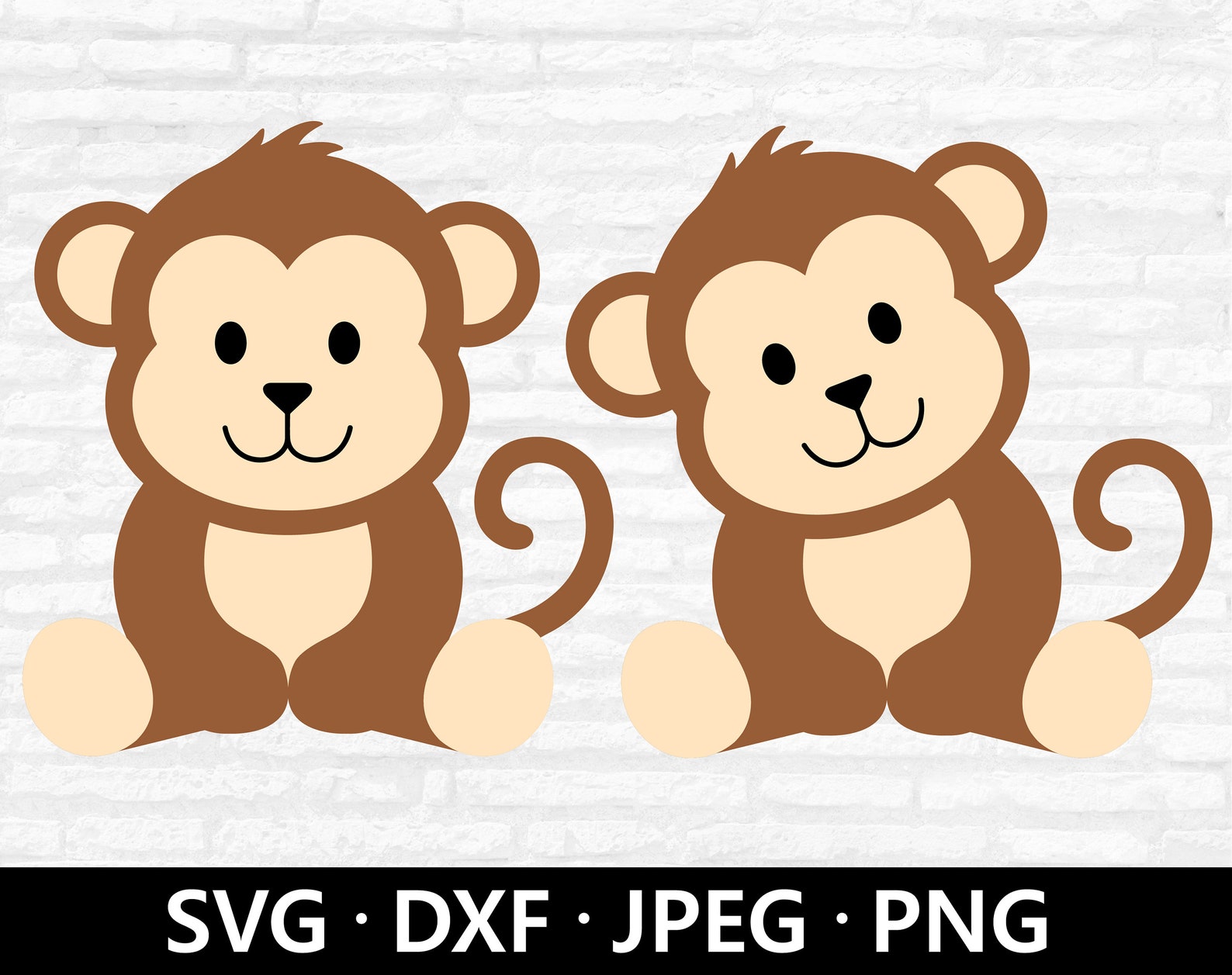 Cute Monkey SVG Baby Monkey Cricut Monkey Layered Files Svg | Etsy