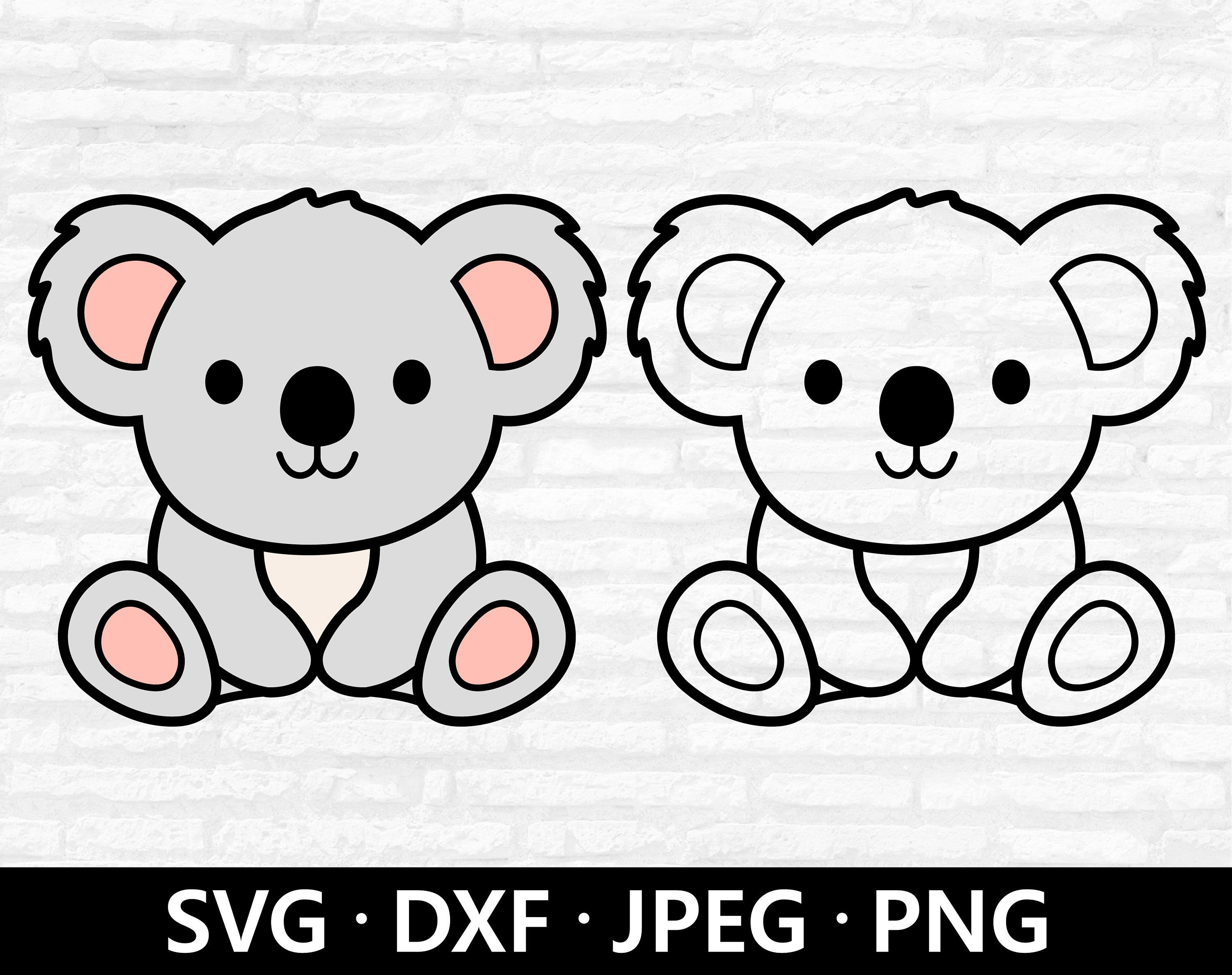 Cute Koala SVG Koala Cut Files Jungle Animal SVG Koala - Etsy