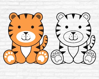 Cute Baby Tiger Svg Baby Tiger Png Jungle Animal Svg Baby Animal ...