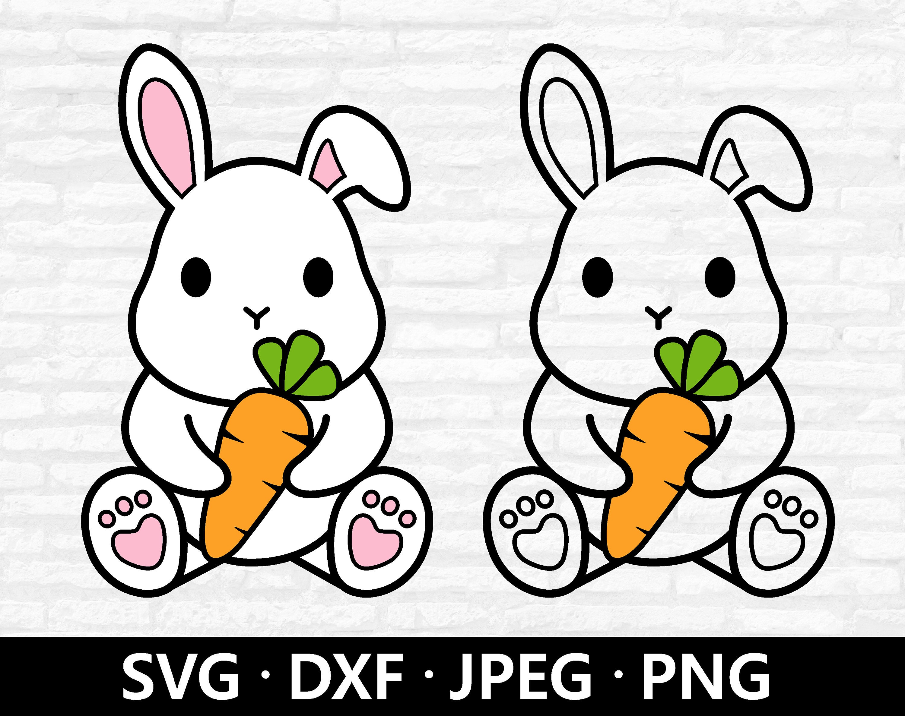 Bunny Carrot SVG Easter Bunny With Carrot Svg Baby Rabbit - Etsy