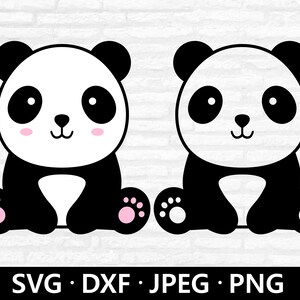 Cute Baby Panda Layered SVG Cuttable Baby Panda SVG Panda - Etsy
