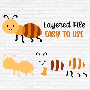 Insects SVG Bundle, Bugs Clipart, Cute Insect SVG, Worm SVG, Kids Baby ...