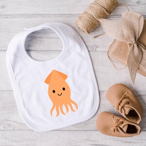 Cute Squid SVG, Sea Animals, Squid Clipart, Baby Shower Shirt PNG ...