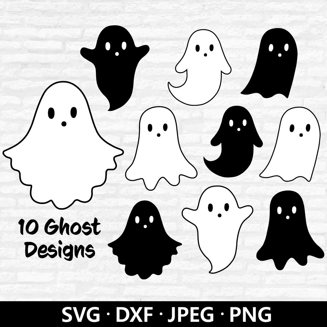 GHOST SVG, Halloween Svg, Ghosts Svg, Ghost Svg Bundle, Ghost Clipart ...