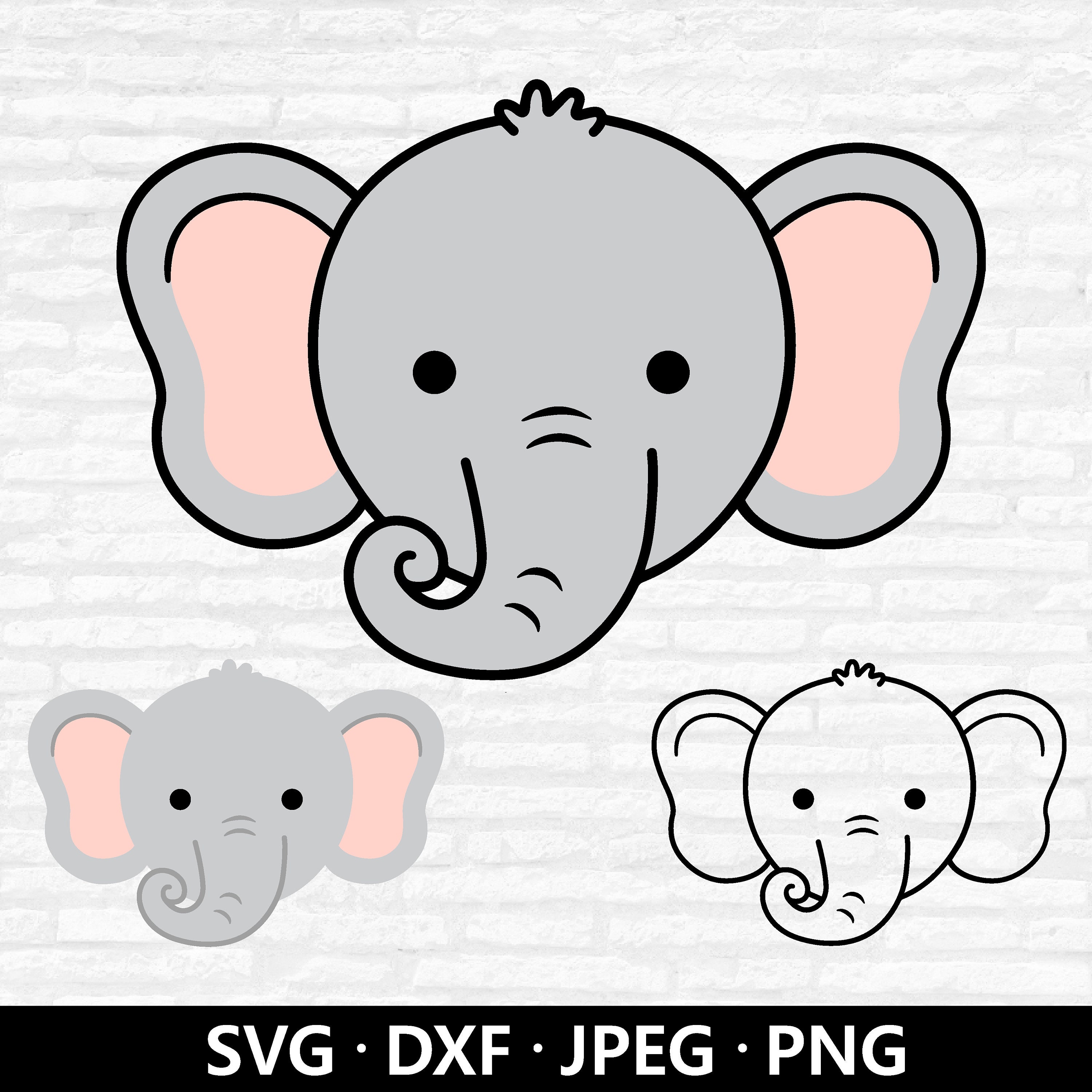 Baby Elephant Head Clip Art