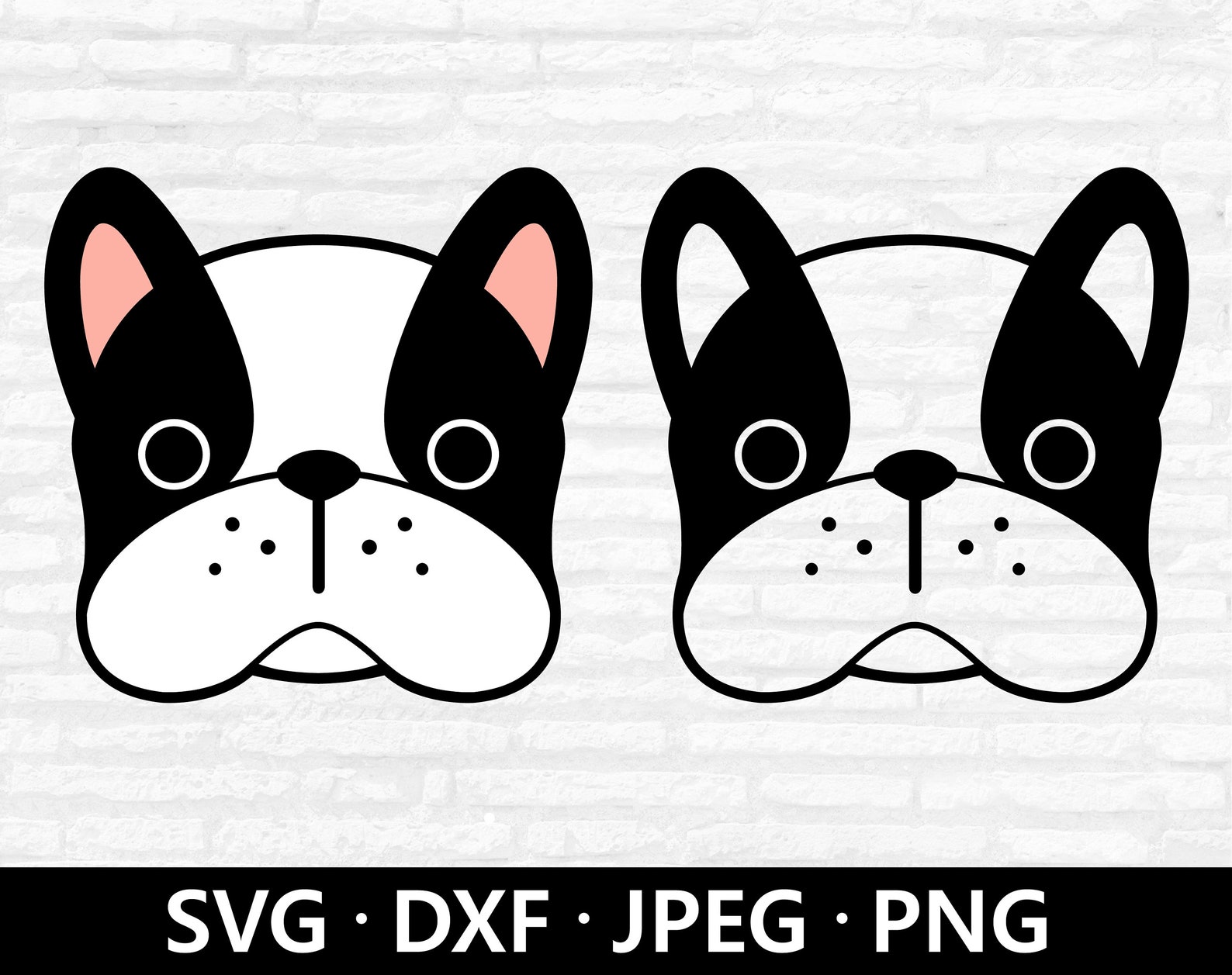 French Bulldog Face SVG Frenchie SVG Cute Dog SVG Cute - Etsy
