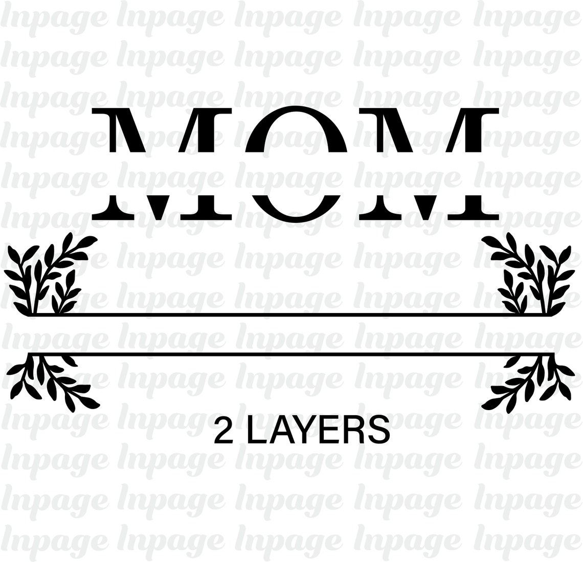 Floral Mom Split Monogram SVG, Mother's Day Gift (digital Download) - Etsy