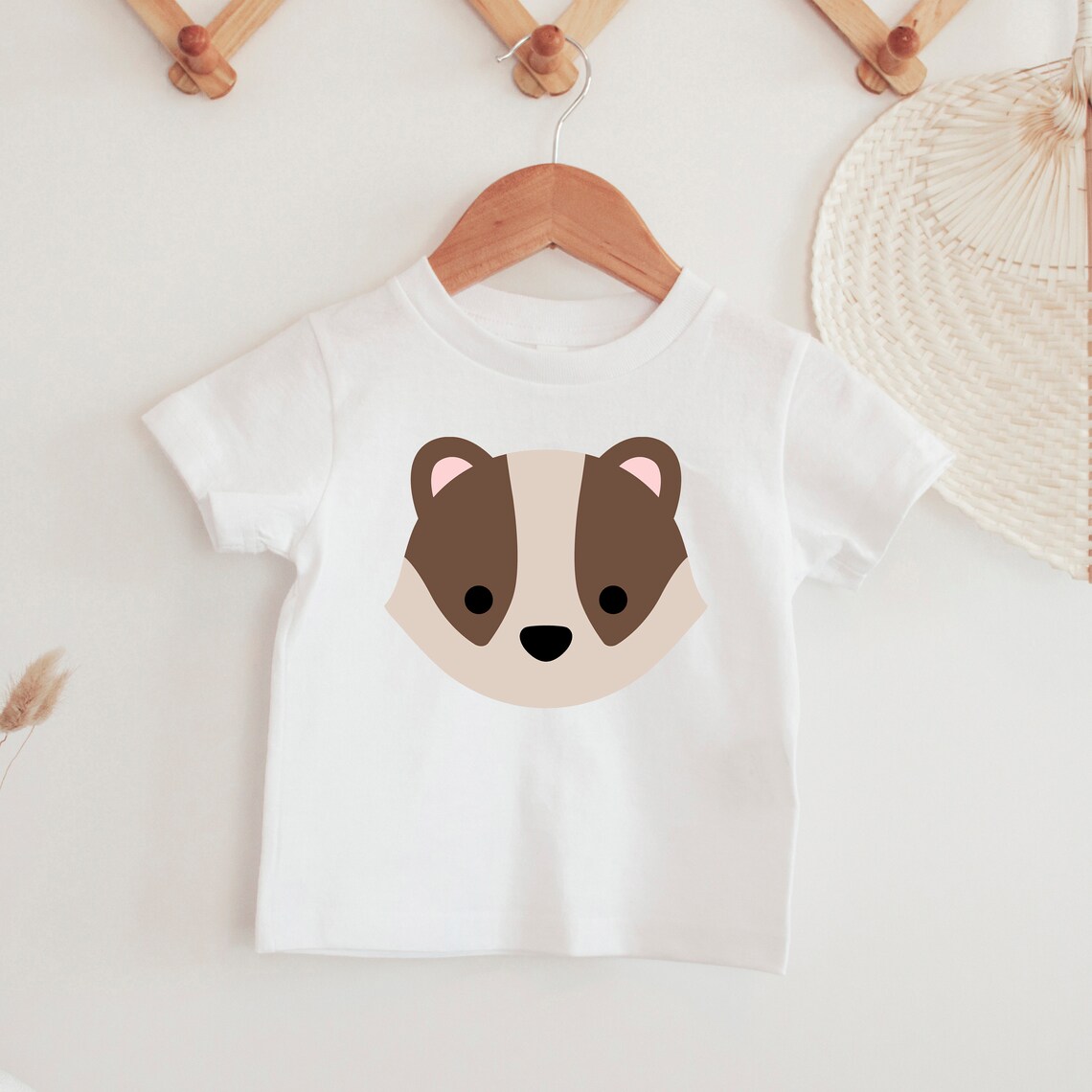 Badger Face SVG, Badger Outline Vector, Forest Animals Dxf, Cute Badger ...