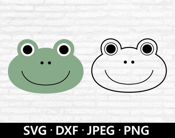 Frog Face SVG Cute Frog SVG Frog Clipart Frog Silhouette - Etsy Canada