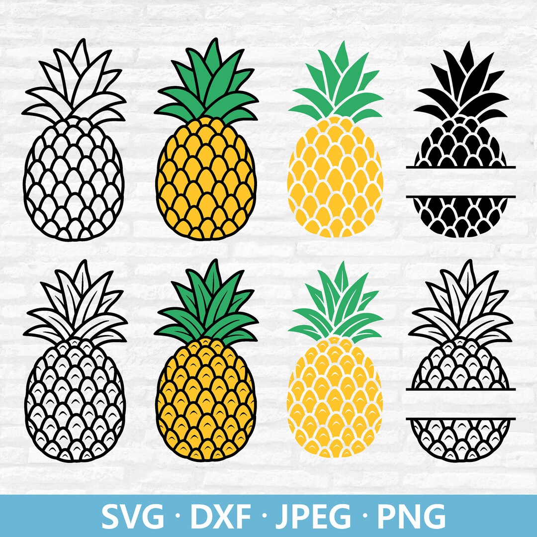 Pineapple SVG, Pineapple Split Svg, Summer Svg, Pineapple Layered Svg ...