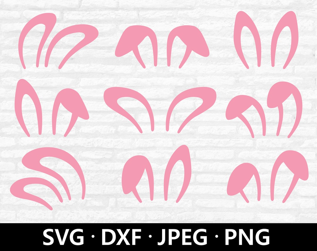 Bunny Ears SVG Bundle Easter Cut File Bunny Ears Svg Easter - Etsy