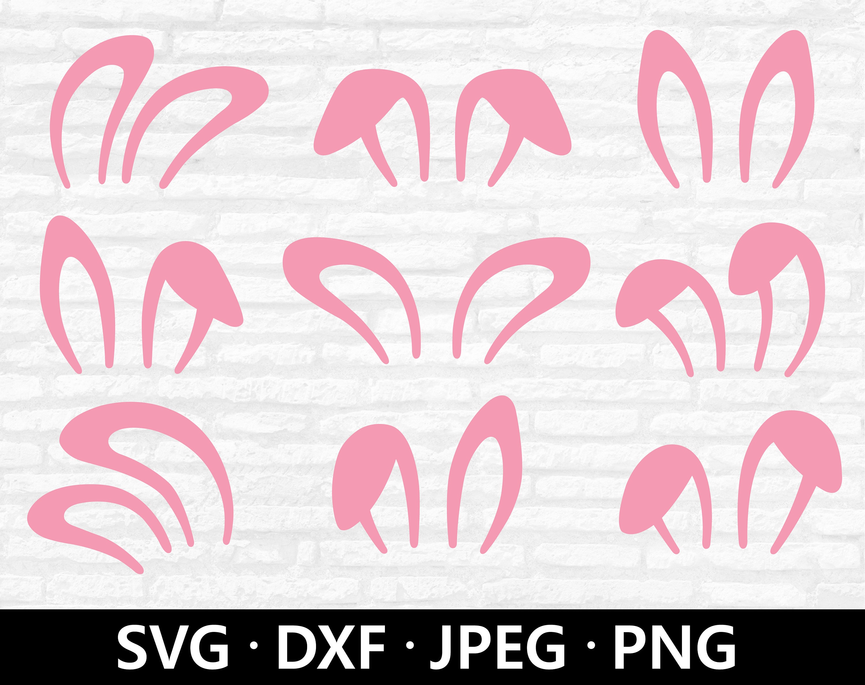 Bunny Ears SVG Bundle Easter Cut File Bunny Ears Svg Easter | Etsy