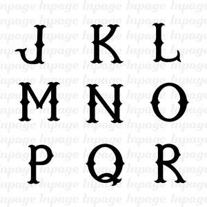 Fishtail Monogram Alphabet SVG: Fancy Letter Cut Files (digital ...