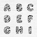 Zebra Print Font SVG: Animal Letters & Numbers (digital Download) - Etsy