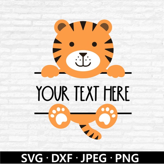 Tiger Monogram SVG Animal Name Frame SVG Cute Tiger Svg - Etsy Australia