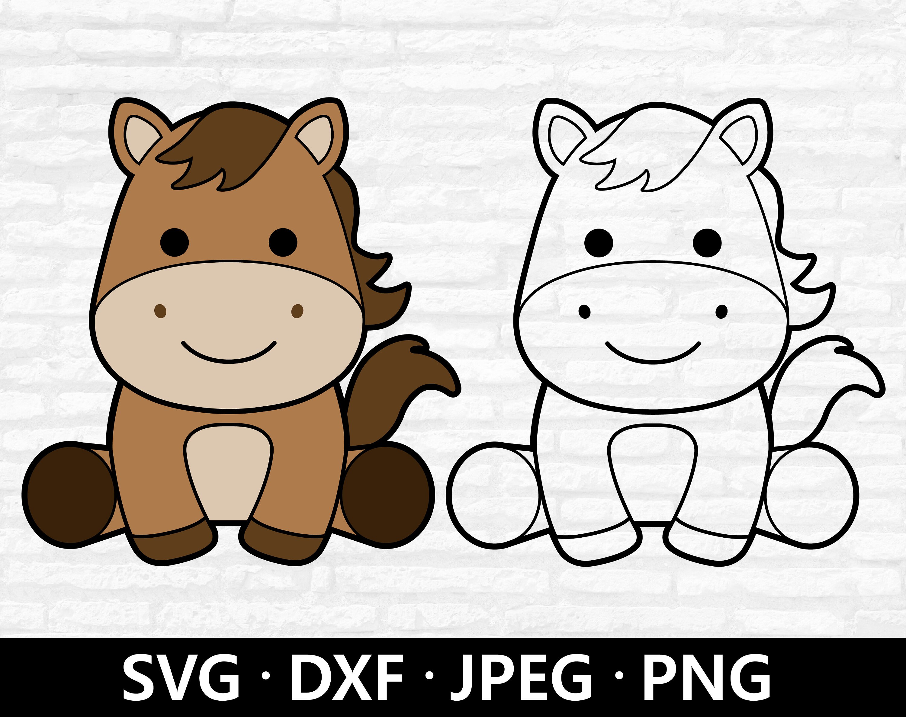 Cute Baby Horse SVG Files for Cricut Horse Cut Files Farm - Etsy UK