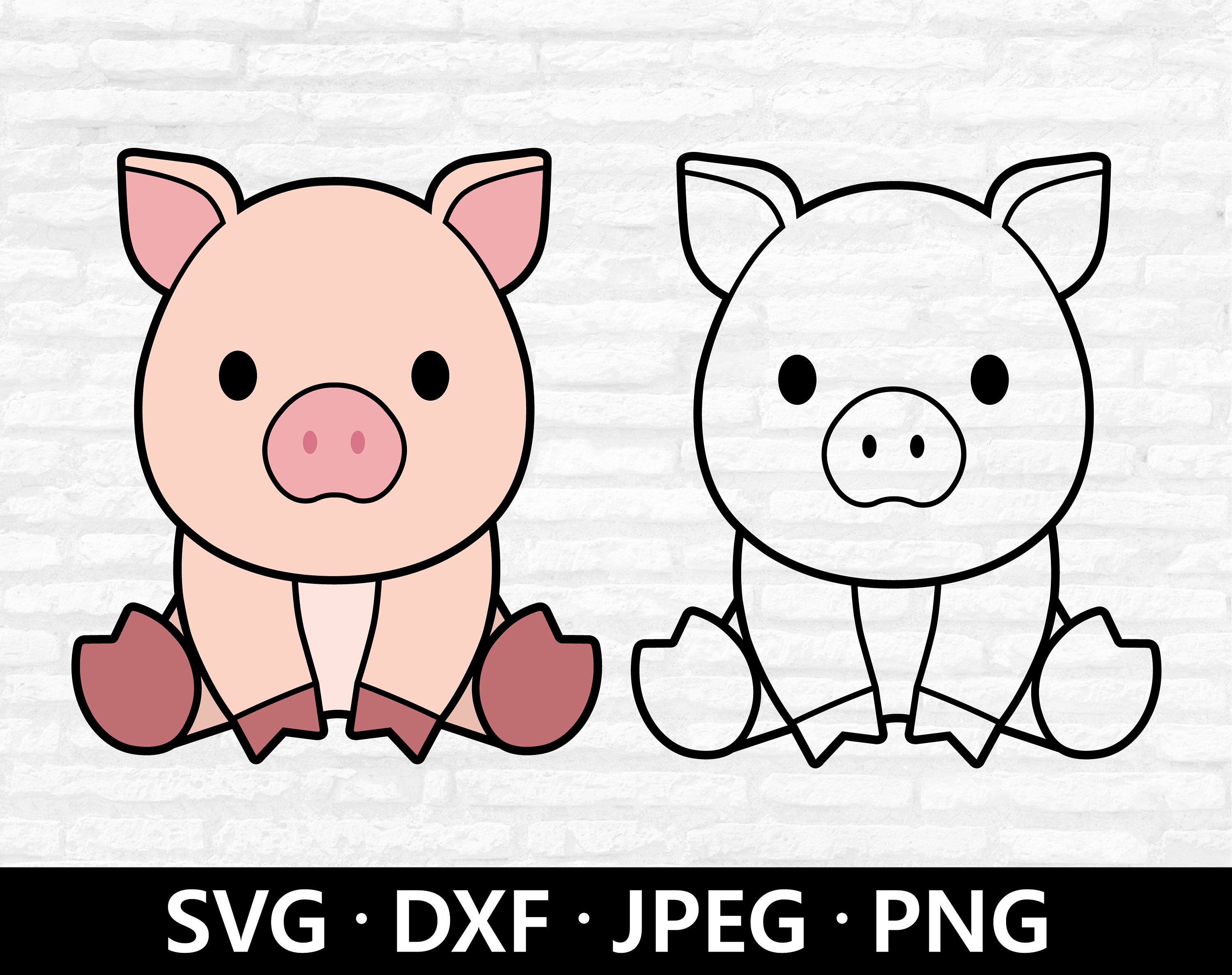 Baby Pig SVG Files for Cricut Pig Cut File Cute Pig Svg | Etsy Australia