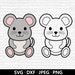 Cute Mouse SVG, Mouse Clipart, Mouse Vector File, Kawaii Animal Svg ...