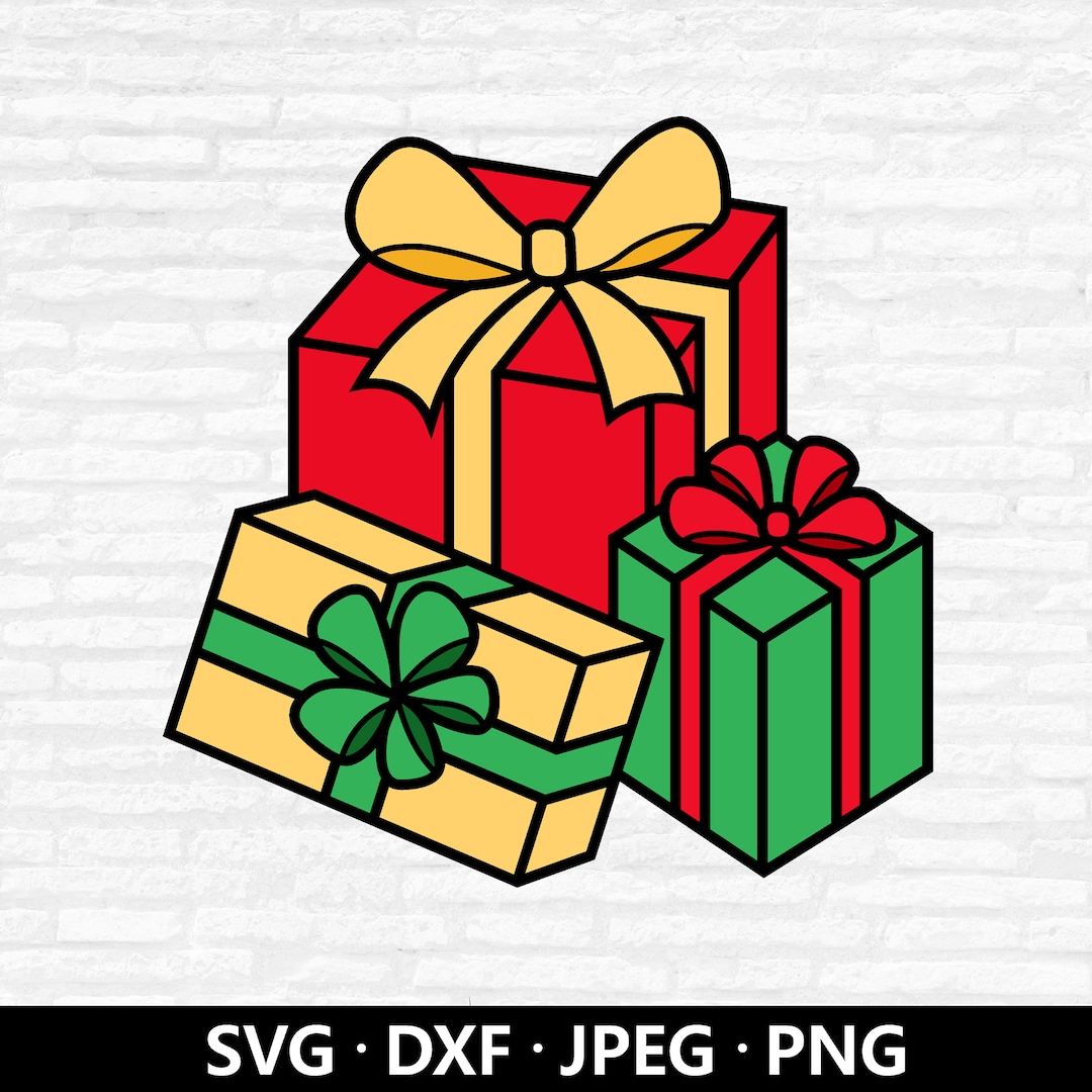Christmas Presents SVG, Gift Vector, Holiday Xmas Christmas Clipart ...