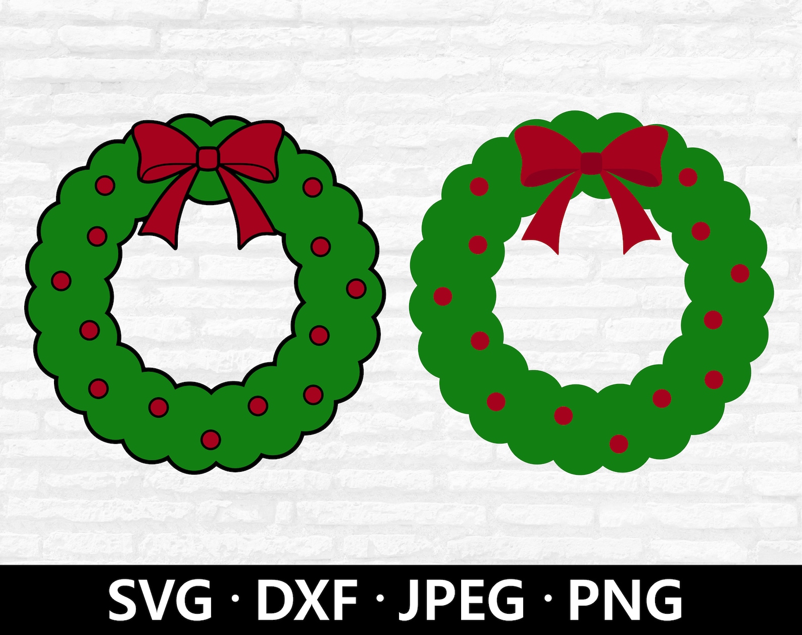 Christmas Wreath SVG Wreath SVG Holly Wreath SVG Christmas - Etsy