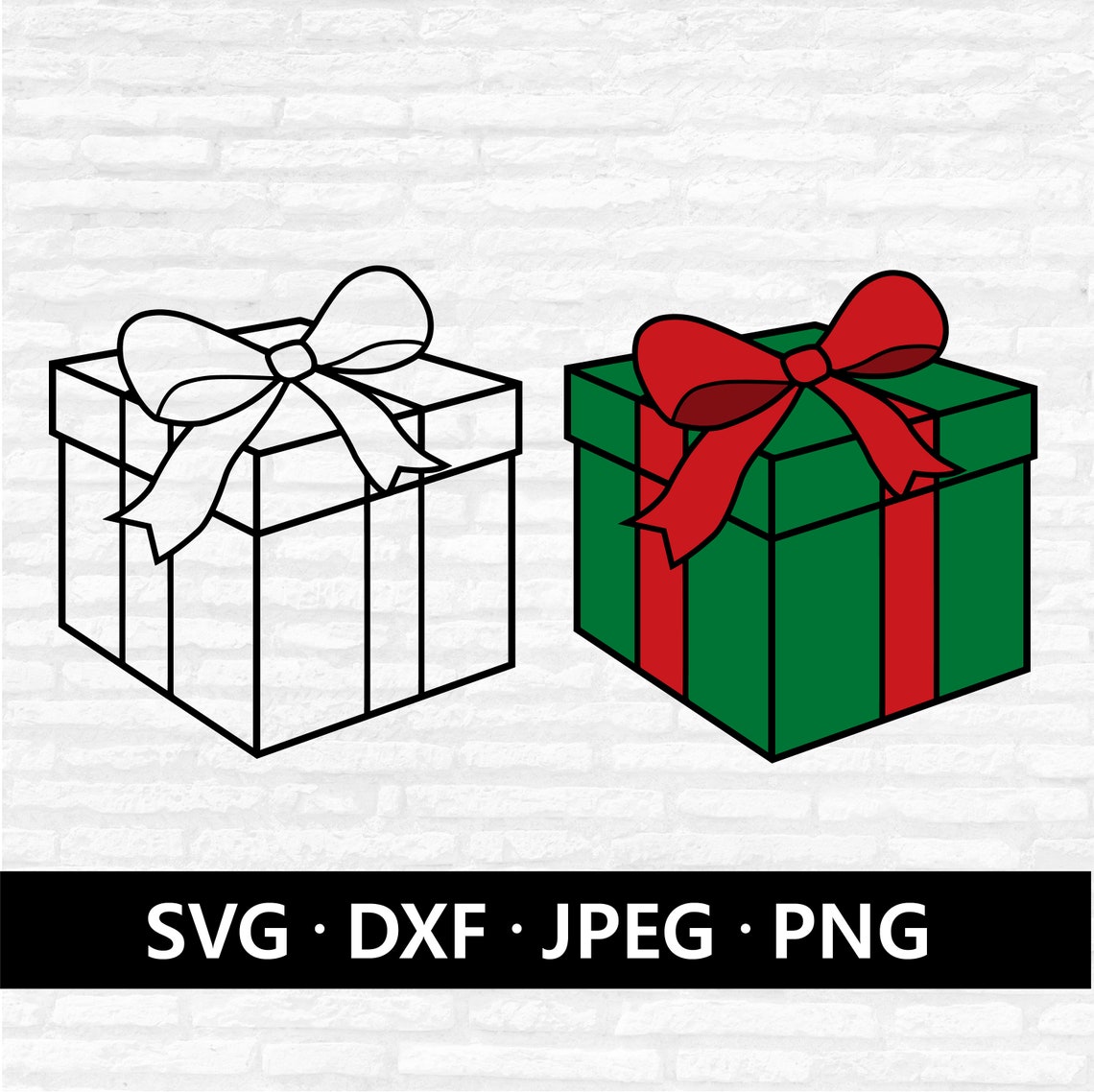 Christmas Gift SVG Present SVG Gift Box SVG Presents - Etsy