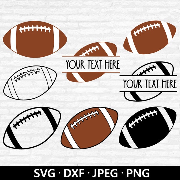 Football Player Split Svg - Etsy
