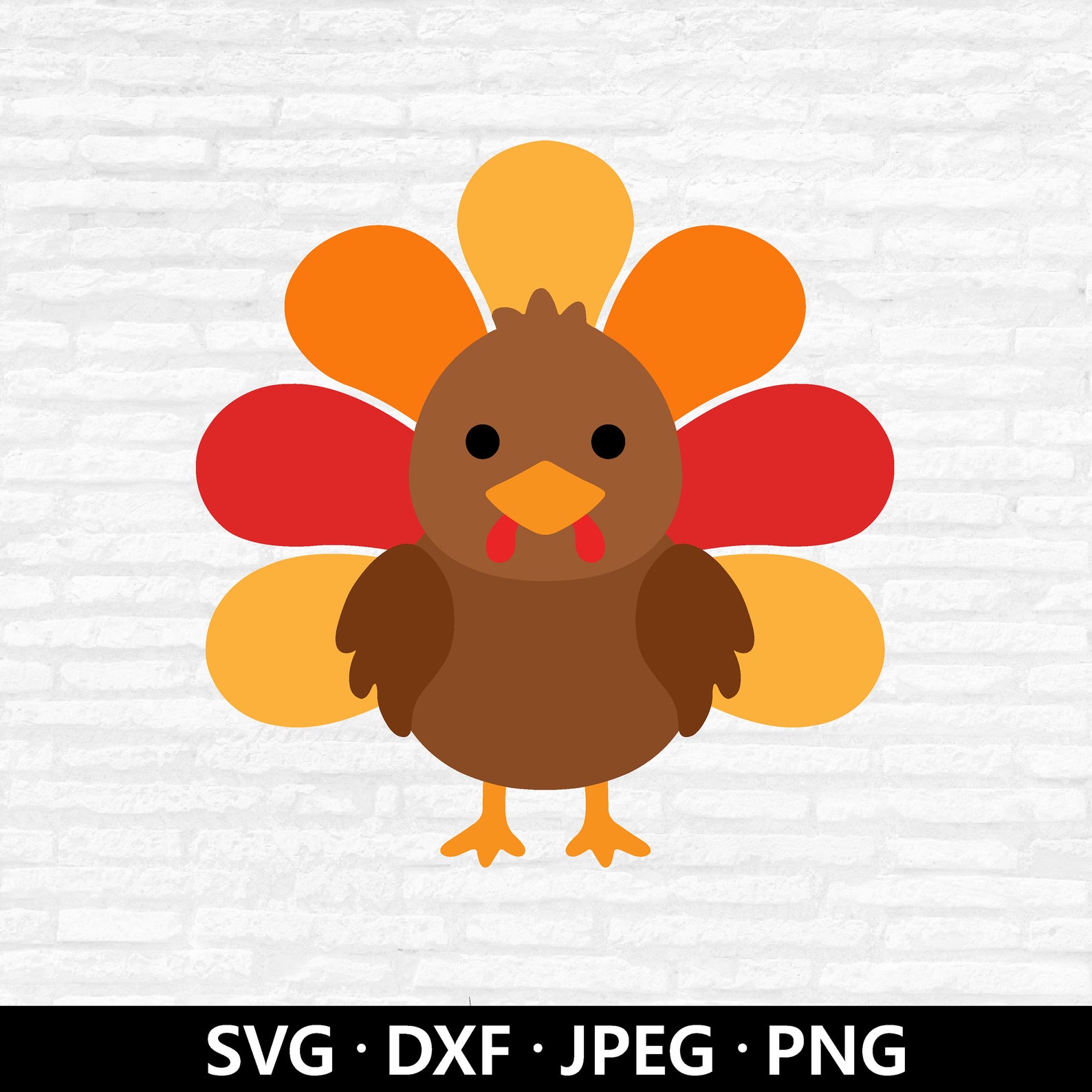 Turkey SVG, Thanksgiving Clipart, Fall Animal Layered Cut Files ...