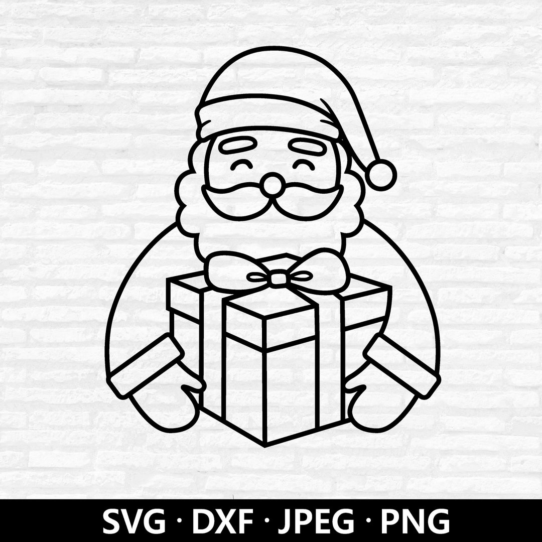 Cute Santa SVG, Santa Claus Vector, Cute Santa Face Layered File, Santa ...