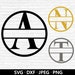 Split Monogram SVG, Split Circle Frame Alphabet, Monogram PNG, Name ...