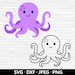 Cute Octopus SVG, Sea Animal SVG. Octopus Clipart, Baby Shower Shirt ...