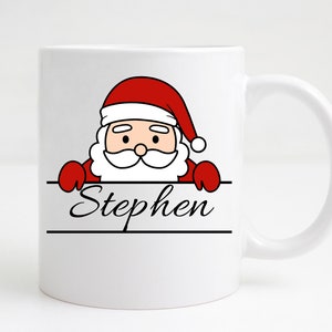 Santa Split Monogram SVG, Christmas Cut File, Santa Claus Name Label ...