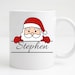 Santa Split Monogram SVG: Christmas Name Frame Cut File (digital ...