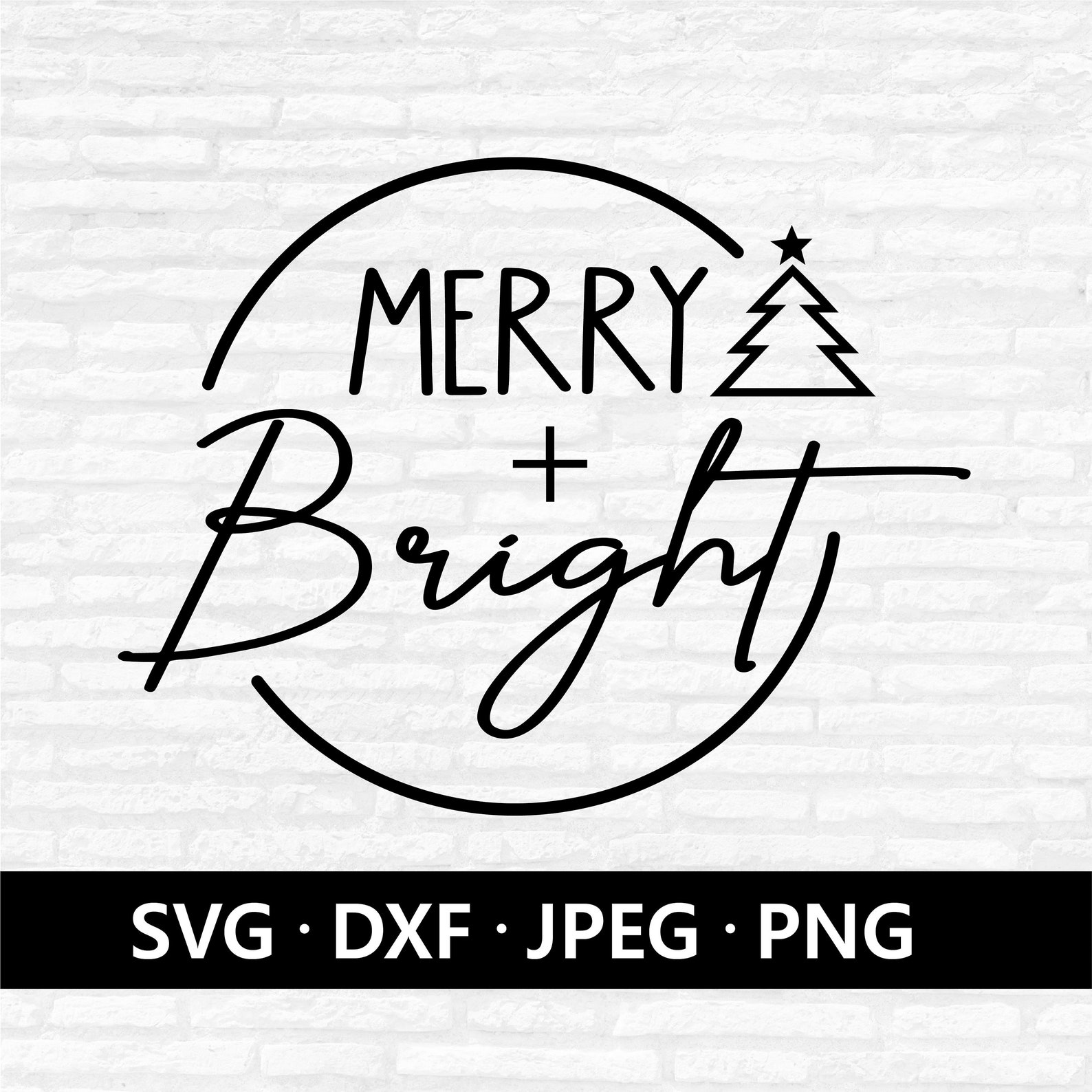 Merry Bright SVG Merry and Bright Svg Christmas Svg Merry - Etsy