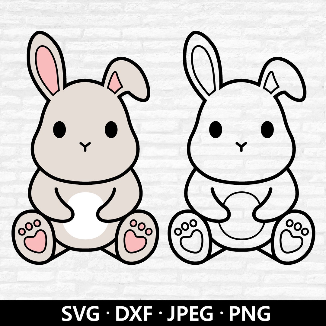 Cute Bunny Svg, Baby Rabbit Svg, Easter Svg, Bunny Cut File, Rabbit ...