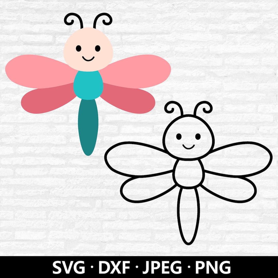 Dragonfly SVG, Dragonflies Clipart, Cute Bugs Cutting File, Insect PNG ...
