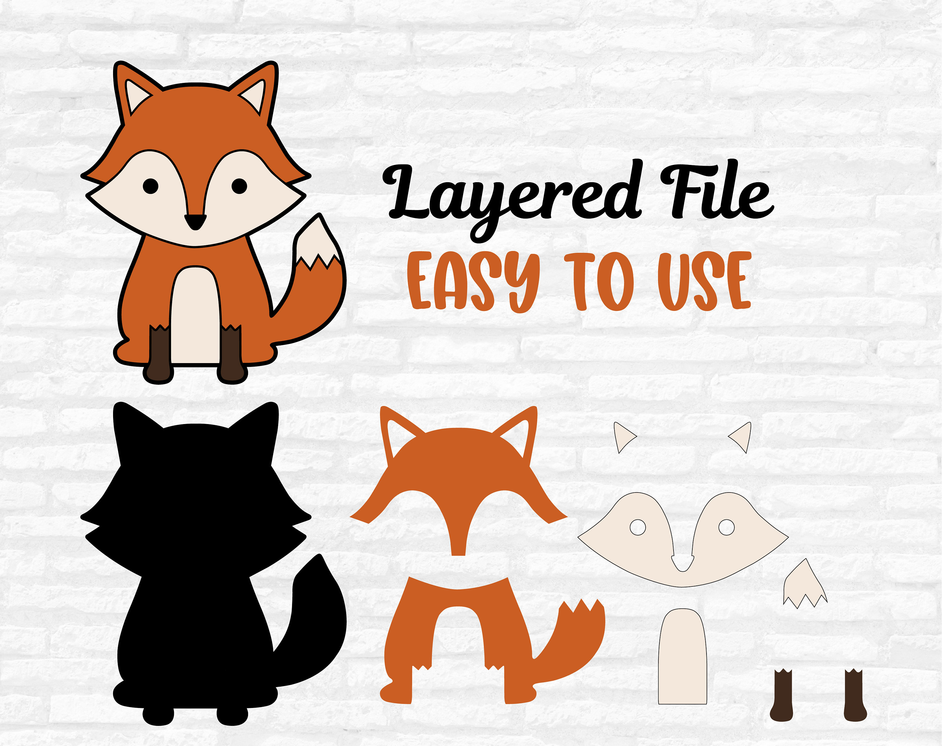 Baby Fox SVG Fox Outline SVG Woodland Animals Svg Cute Fox - Etsy Canada