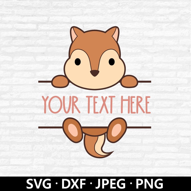 Squirrel Monogram SVG Cute Squirrel Clipart Woodland Animals - Etsy
