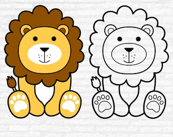 Baby Lion Bundle Svg. Cricut Cut Files Layered. Silhouette. - Etsy