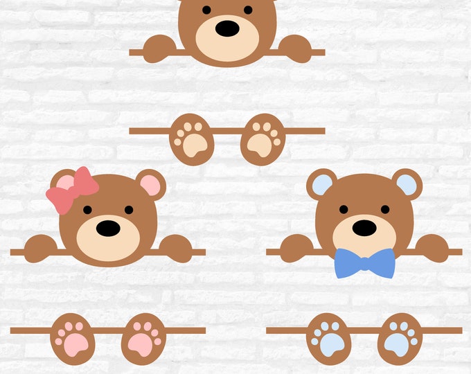 Teddy Bear Monogram Svg, Bear Monogram Svg, Bear Name Svg, Name Frame ...