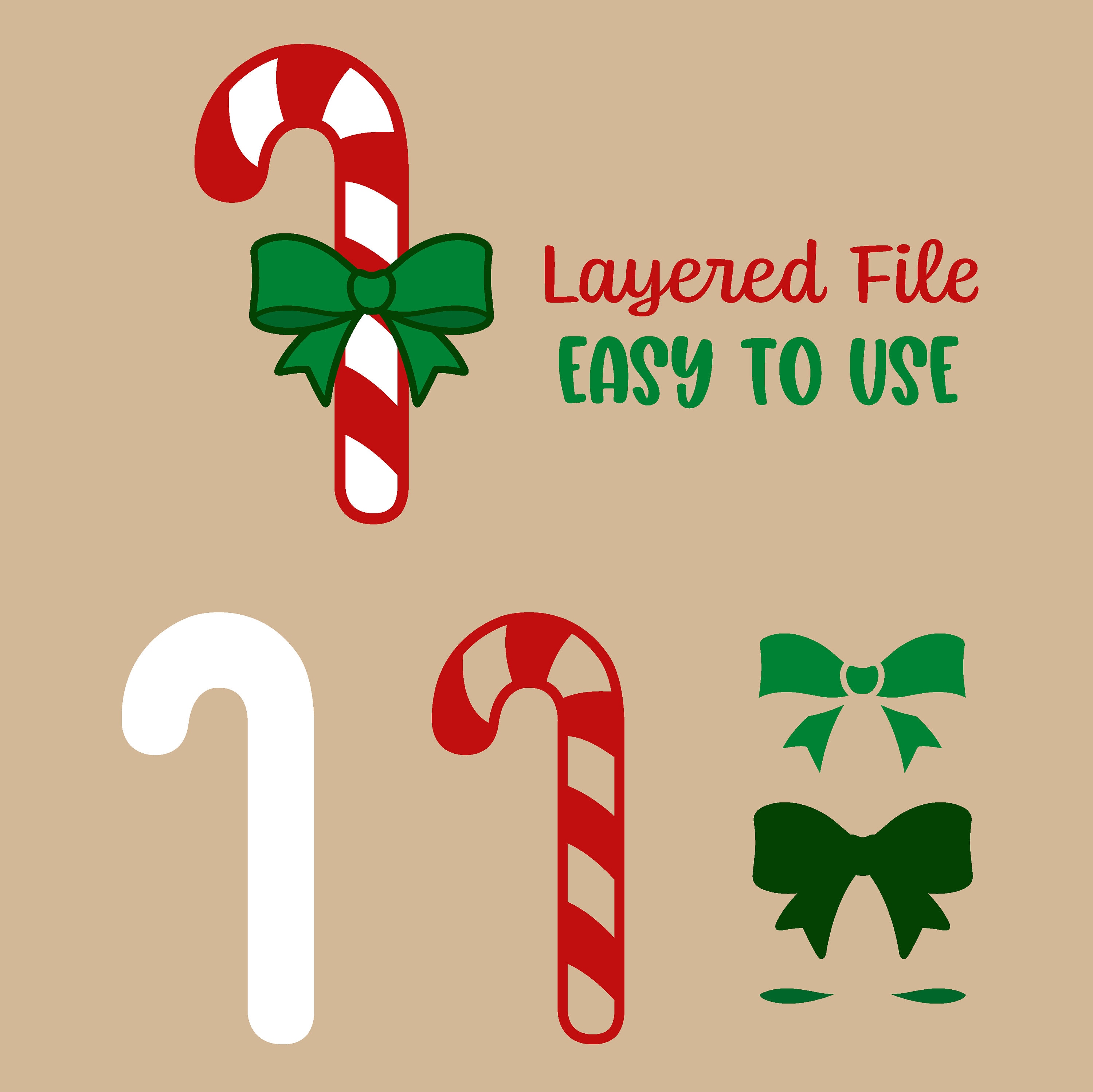 Candy Cane SVG Bundle: Christmas Clipart (digital Download) - Etsy