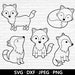 Wolf Outline SVG Bundle, Woodland Nursery Art (digital Download - Etsy