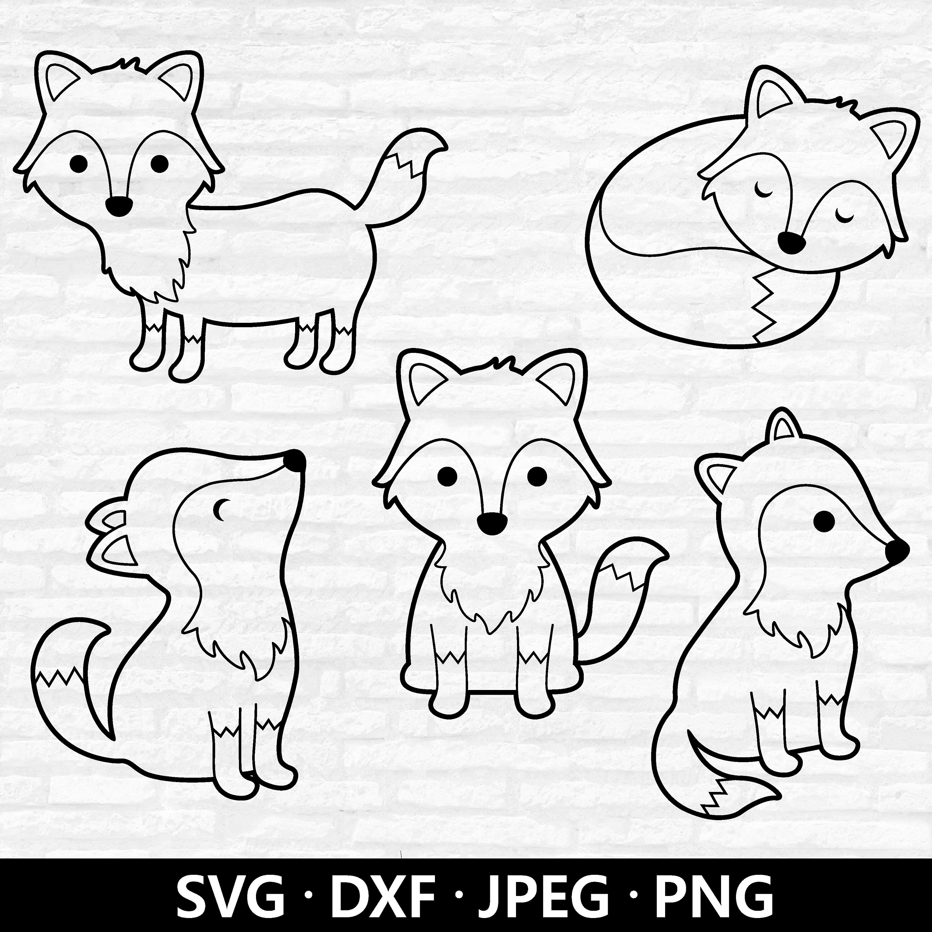 Wolf Outline SVG Bundle, Woodland Nursery Art (digital Download - Etsy