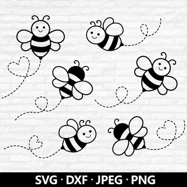 Bumble Bee Cute Clipart - Etsy