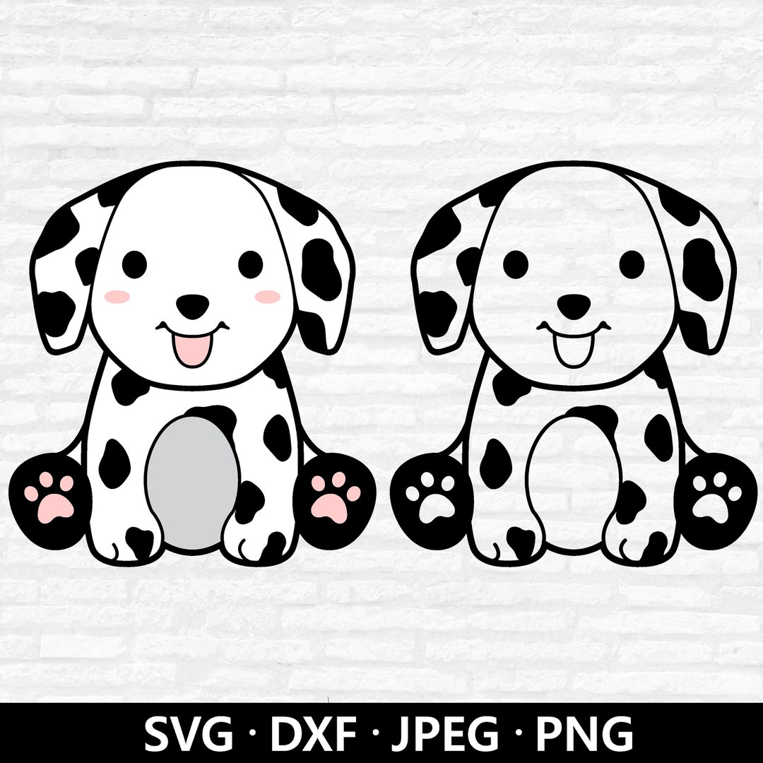 Dalmatian SVG, Cute Dalmatian Dog Cut Files, Puppy SVG, Pet SVG, Baby ...