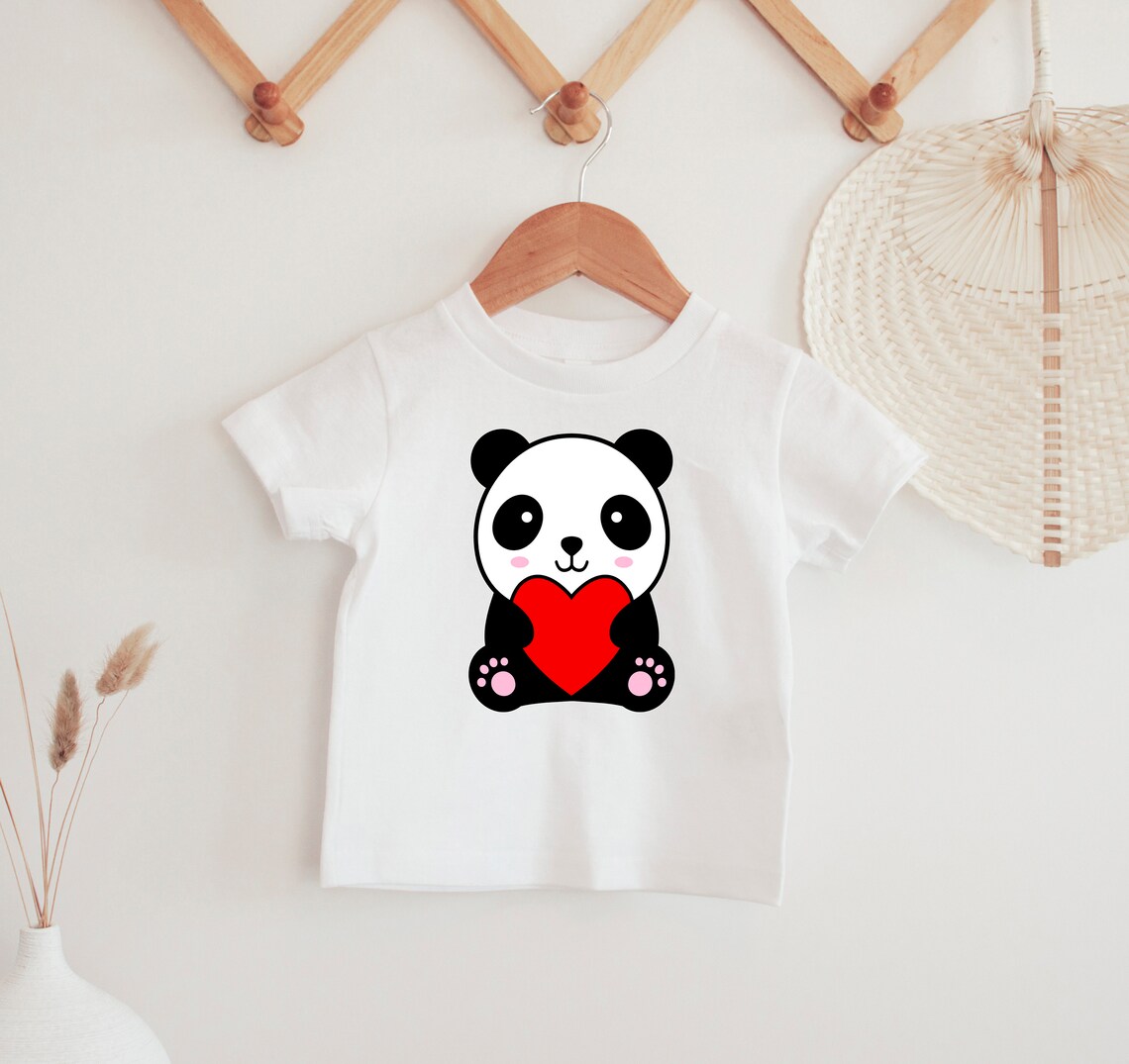 Panda Heart SVG Cute Baby Panda Valentine Svg Panda Svg - Etsy