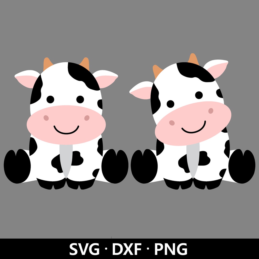 Baby Cow Svg, Farm Animal Svg, Cow Svg, Cute Cow Clipart, Cow Cartoon ...