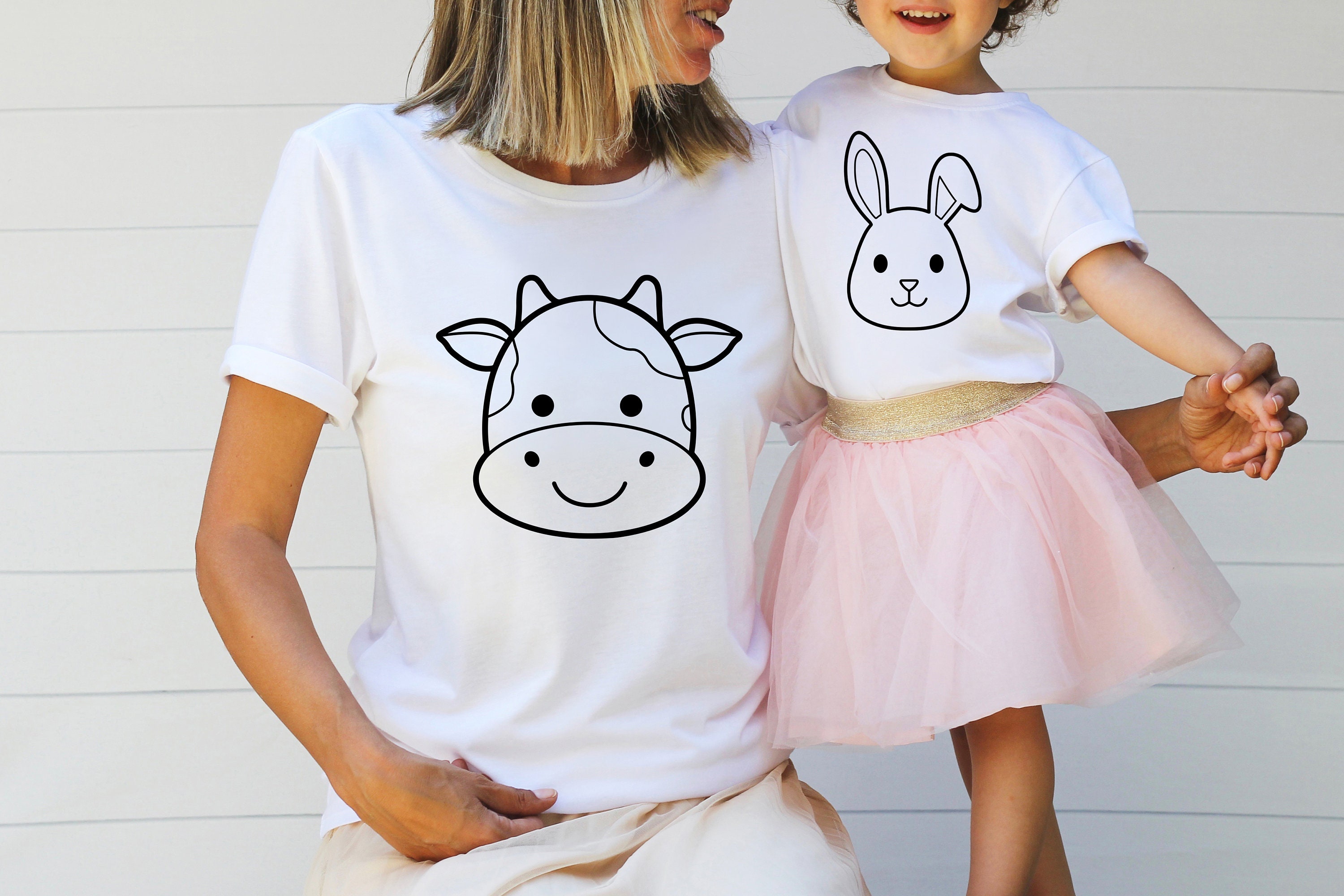 Farm Animal Faces SVG Animal Face Outline Cricut Farm Animal - Etsy