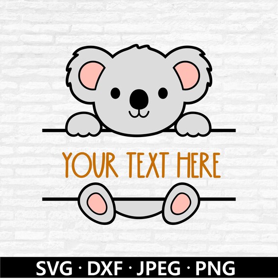 Koala Monogram SVG Split Monogram Svg Baby Koala SVG Cute - Etsy Australia